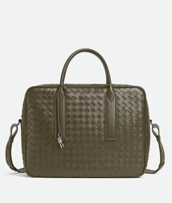 BOTTEGA  VENETA Intrecciato Leather Getaway Weekender - Cypress