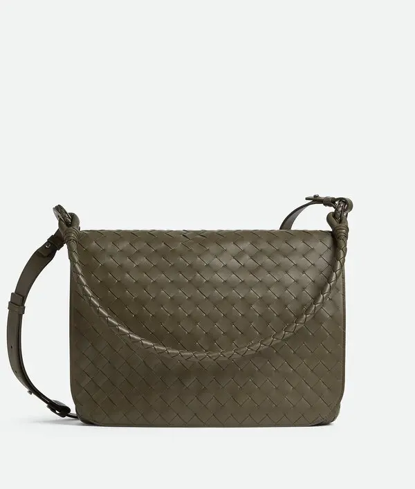 BOTTEGA  VENETA Intrecciato Leather Messenger - Cypress