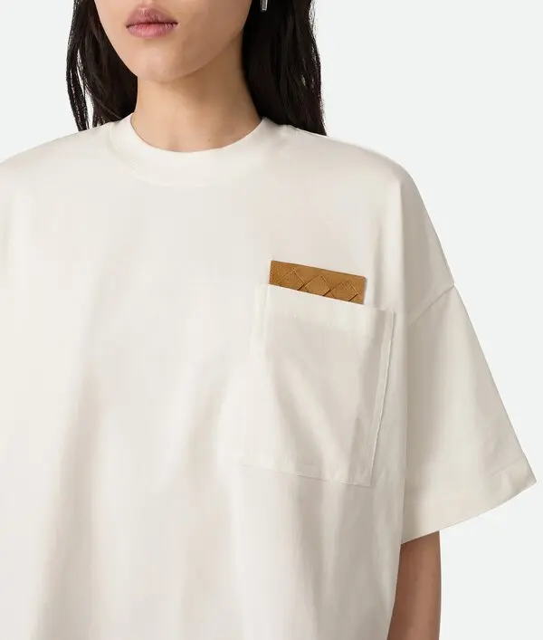 Bottega Veneta Cotton Jersey Cropped T-shirt - Chalk