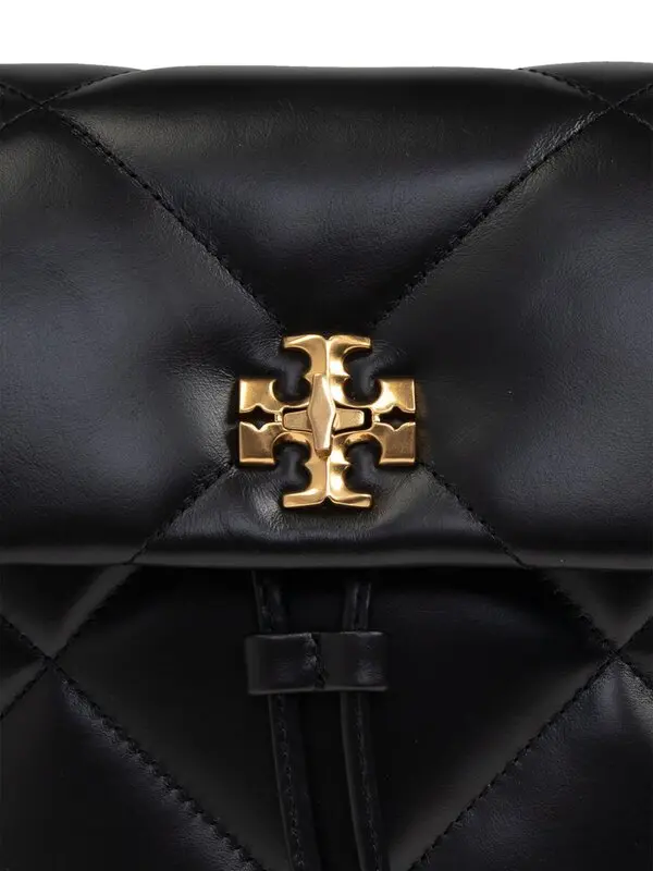 Tory Burch Kira Diamond Mini Leather Backpack - Black