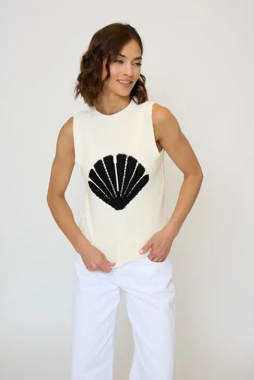 Central Park West Evie Shell Print Tank