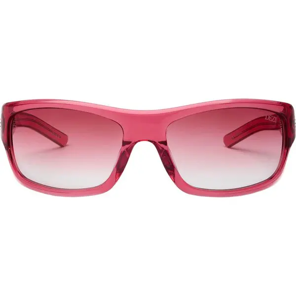 Dezi Tints Out 61mm Gradient Wrap Sunglasses - Raspberry / Berry Faded