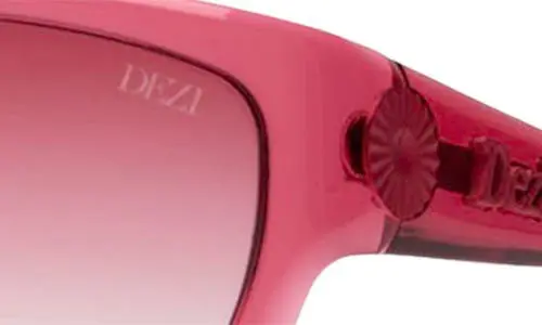 Dezi Tints Out 61mm Gradient Wrap Sunglasses - Raspberry / Berry Faded