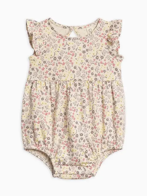 COLORED ORGANICS Sommer Organic Tank Romper - Giada Floral / Lilla