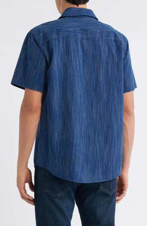 Ag Wesley Stripe Relaxed Fit Short Sleeve Button-up Shirt - Palmilla