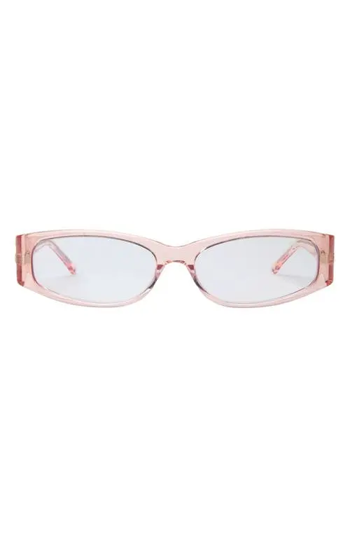 Dezi Desk Sidez Rectangular Blue Light Blocking Glasses - Crystal Pink / Bluelight