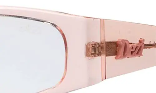 Dezi Desk Sidez Rectangular Blue Light Blocking Glasses - Crystal Pink / Bluelight