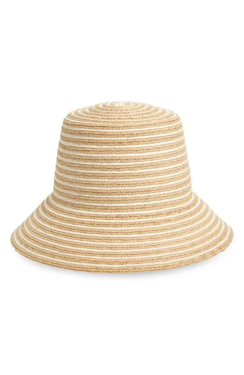 Lack Of Color Striped Bucket Hat - Snow Stripe