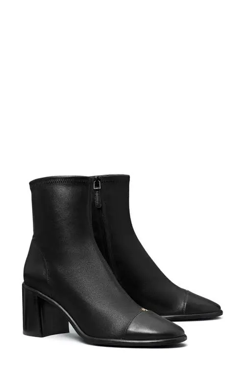 Tory Burch Cap Toe Bootie - Perfect Black