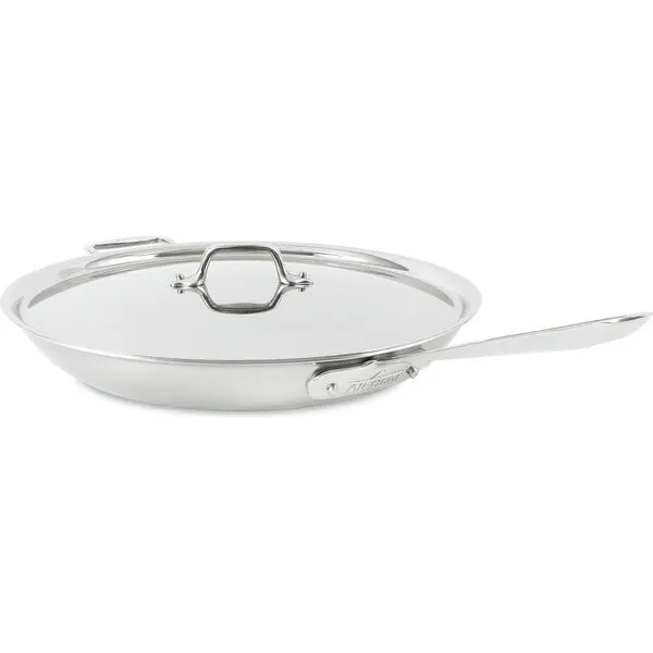 ALL-CLAD D3 Fry Pan With Lid - Silver