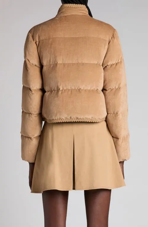 Moncler Essarts Corduroy Down Puffer Jacket - Camel