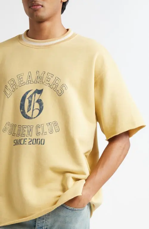 GOLDEN GOOSE Journey Oversize Shirt Sleeve Graphic Sweatshirt