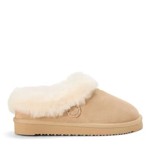 DEARFOAMS Fireside Adelaide Shearling Clog Slipper - Sand