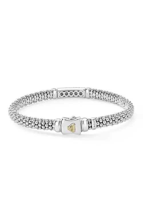 Lagos Diamond Lux Caviar Bracelet - Silver/diamond