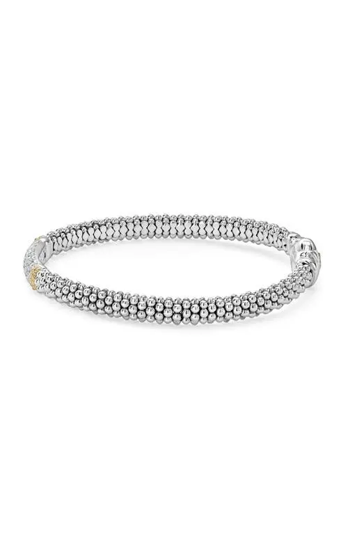 Lagos Diamond Lux Caviar Bracelet - Silver/diamond