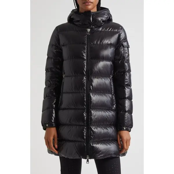 Moncler Courcelles Down Hooded Coat - Black