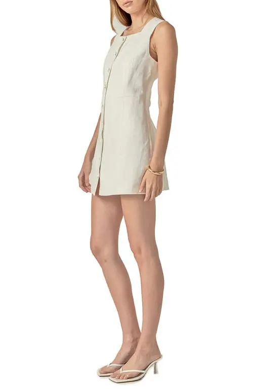 English Factory Sleeveless Linen Mini Dress