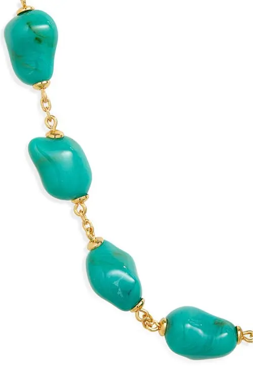 Lele Sadoughi Stone Station Necklace - Turquoise Sea