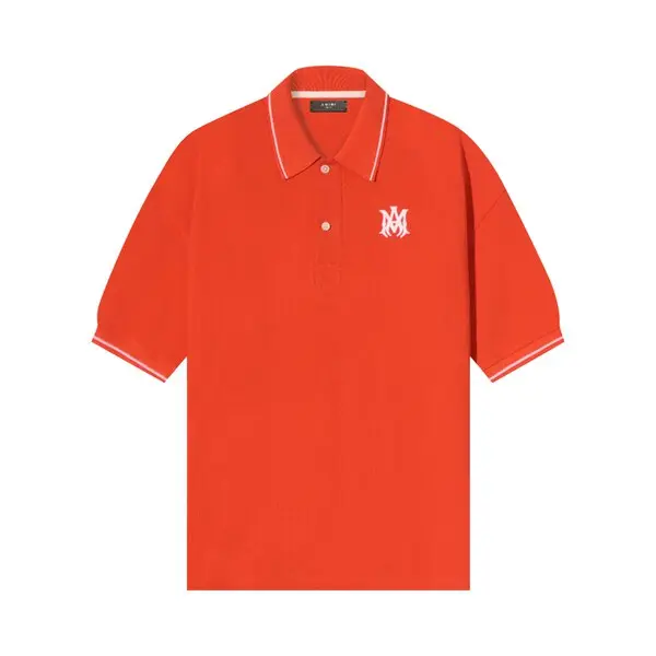 Amiri Solid Short-sleeve Polo - Orange