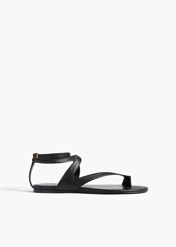 Khaite Aimee Ankle Strap Sandal - Black