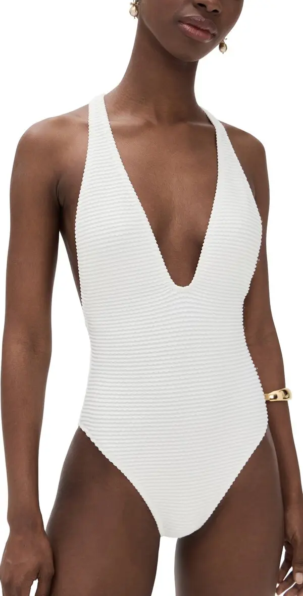 Ulla Johnson Kaia High Cut Maillot - Shell