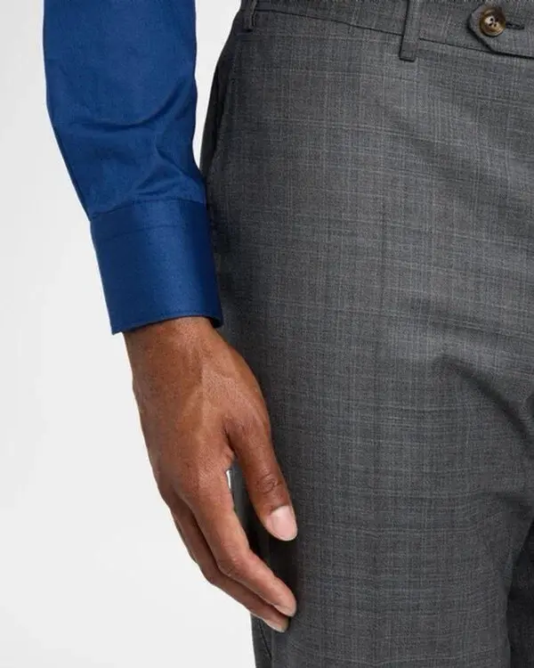 Canali Apos;s Wool And Silk Tonal Plaid Two-piece Suit
