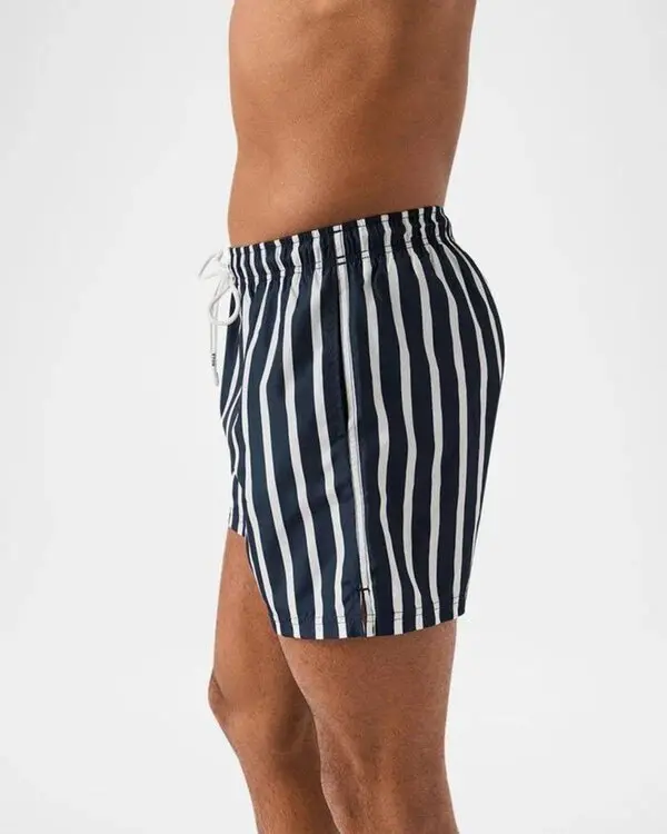 Eton Striped Swim Trunks
