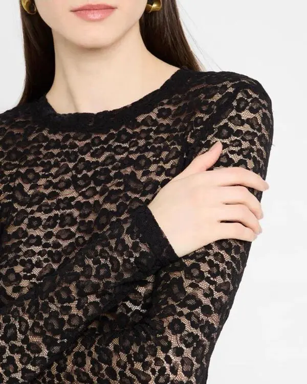 Ulla Johnson Anise Leopard Top - Noir