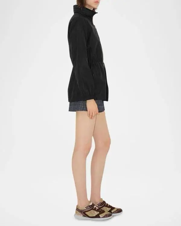 Burberry Check-trim Technical Zip Jacket - Black