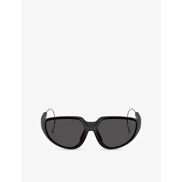 Moncler Laszer Oval-frame Sunglasses - Black