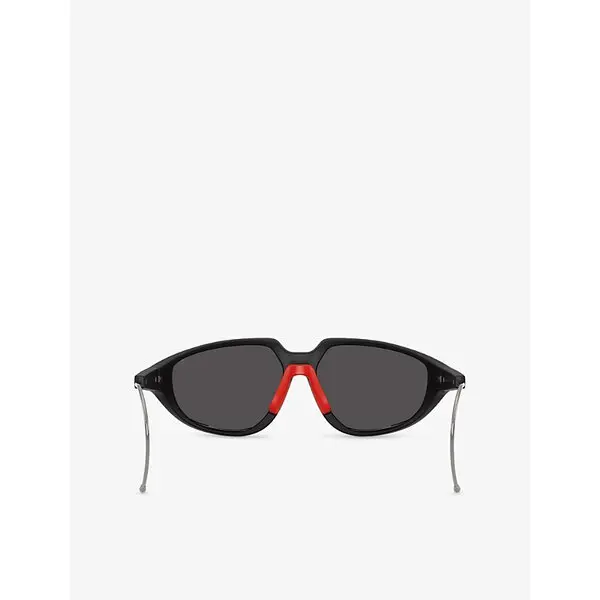 Moncler Laszer Oval-frame Sunglasses - Black
