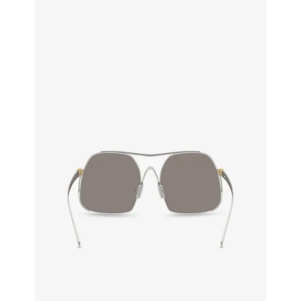 Miu Miu Square-frame Metal Sunglasses - Silver