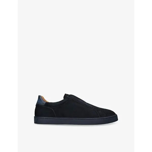 Magnanni Cowes Laceless Suede Low-top Sneakers - Navy