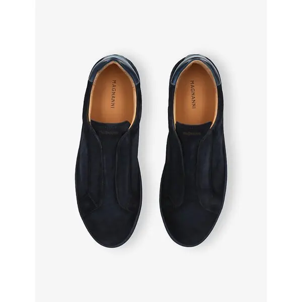 Magnanni Cowes Laceless Suede Low-top Sneakers - Navy