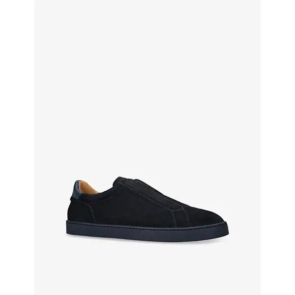 Magnanni Cowes Laceless Suede Low-top Sneakers - Navy
