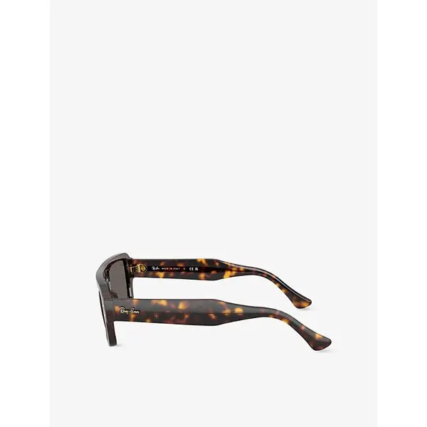 Ray-ban Rectangle-frame Tortoiseshell Sunglasses - Brown