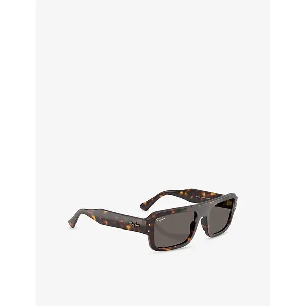 Ray-ban Rectangle-frame Tortoiseshell Sunglasses - Brown