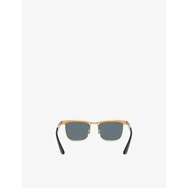 Ray-ban Wayfarer Deluxe Square-frame Metal Sunglasses - Gold