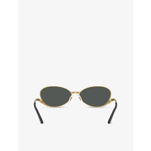 Versace Ve2285 Oval-frame Sunglasses - Gold
