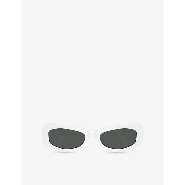 Versace Ve4487 Rectangle-frame Sunglasses - White