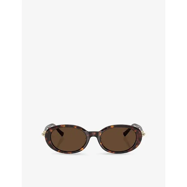 Tiffany & Co. Tf4242d Round-frame Sunglasses - Brown