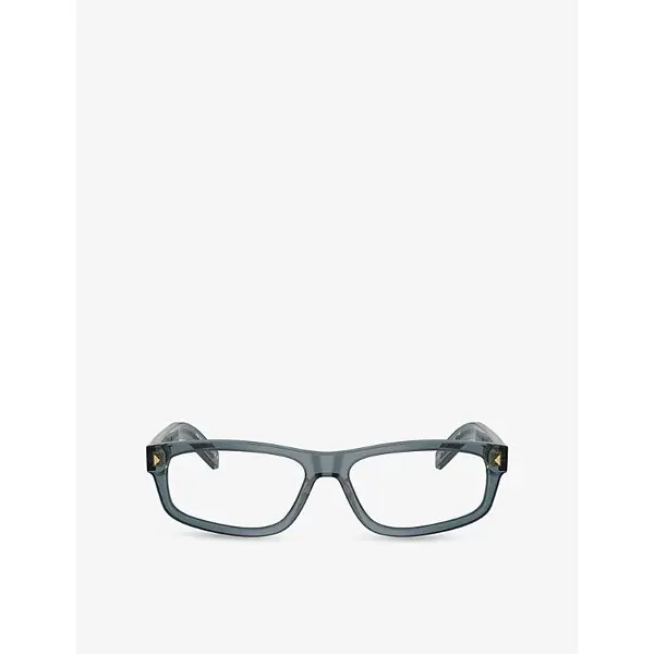 Prada Rectangle-frame Acetate Glasses - Gold