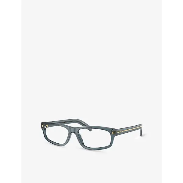 Prada Rectangle-frame Acetate Glasses - Gold