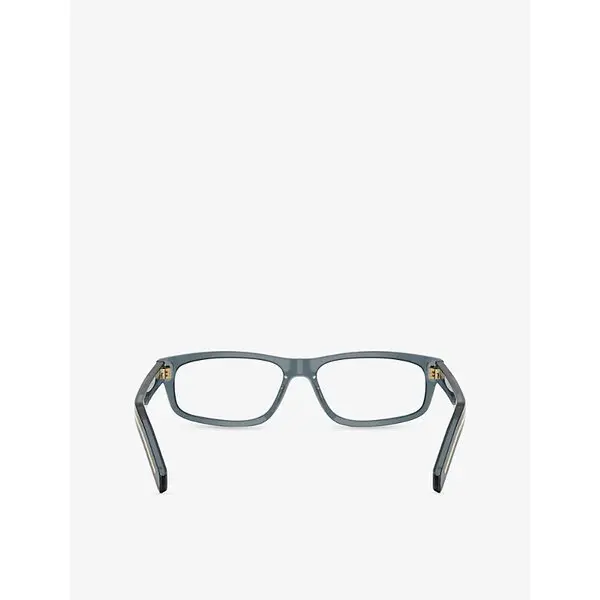 Prada Rectangle-frame Acetate Glasses - Gold