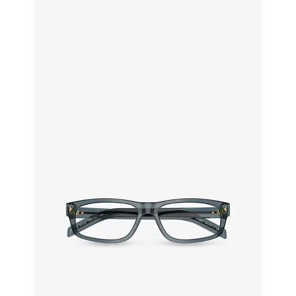 Prada Rectangle-frame Acetate Glasses - Gold