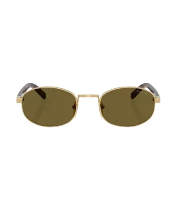 Prada Oval-frame Steel Sunglasses - Gold