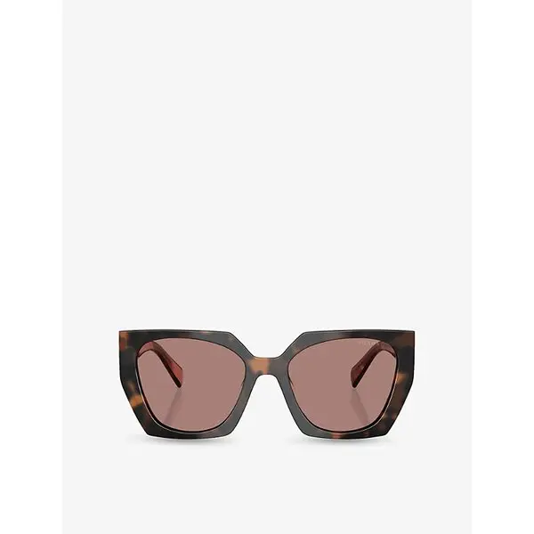Prada Rectangle-frame Sunglasses - Brown