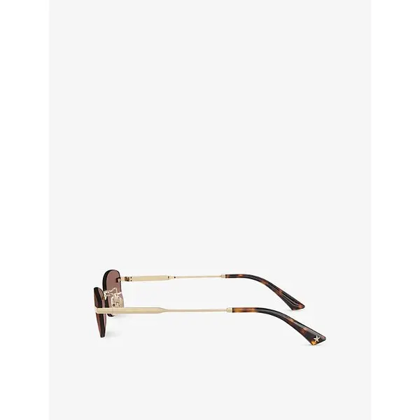 JIMMY CHOO Oval-frame Sunglasses - Gold