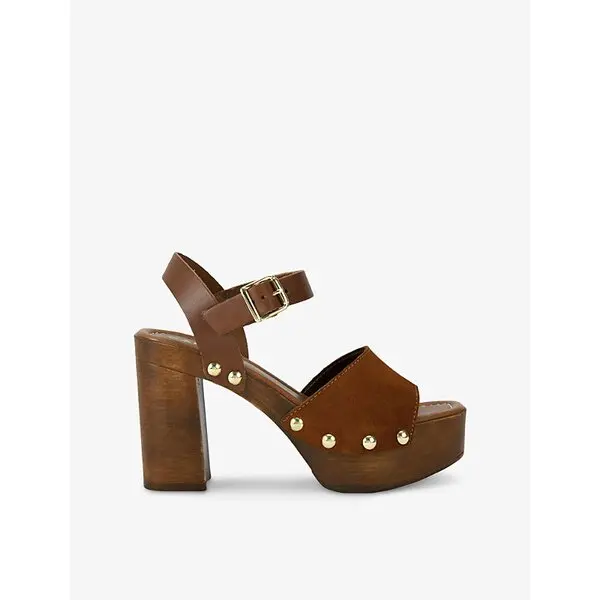 Carvela Festa Suede Platform Sandals - Tan