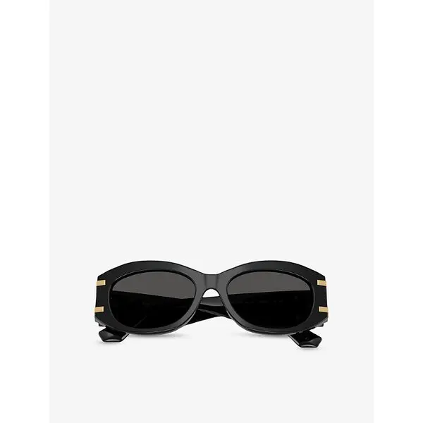 Dolce & Gabbana Oval-frame Acetate Sunglasses - Black